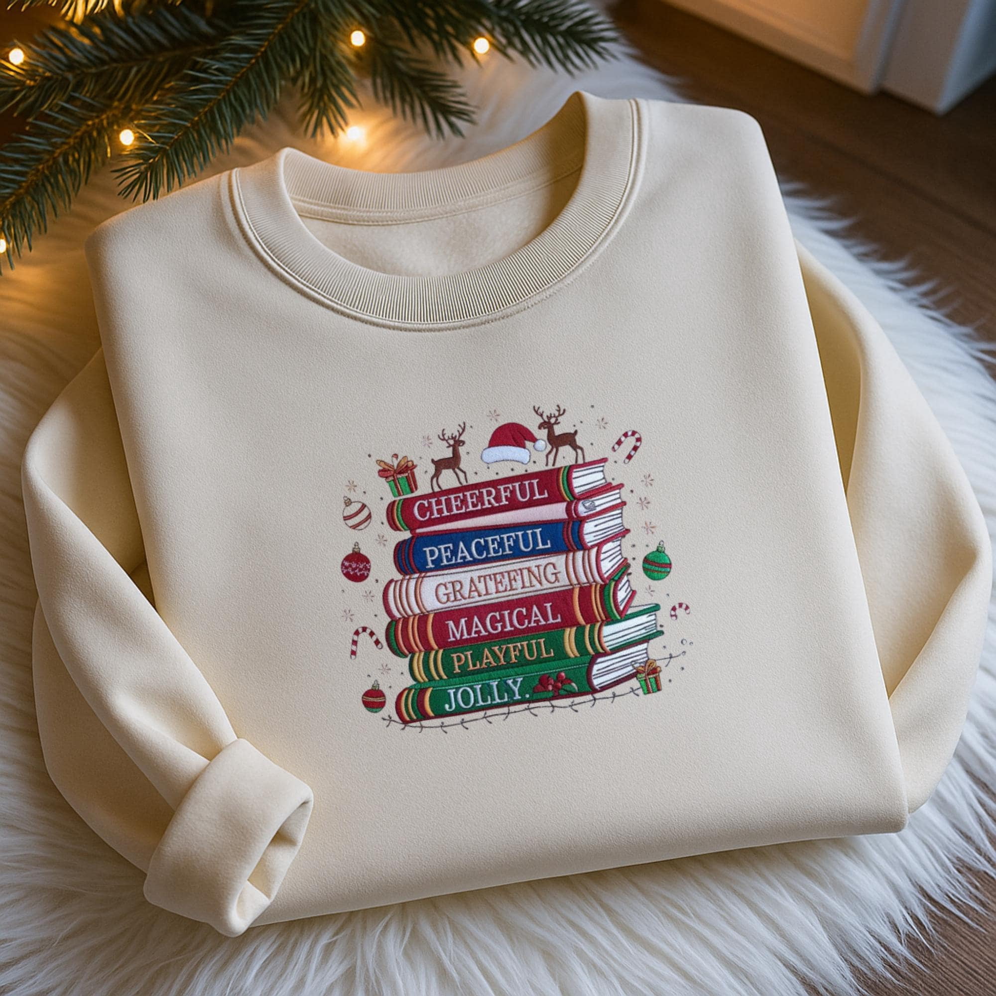 90s Christmas Embroidered Sweatshirt, Retro Holiday Hoodie, Vintage ...