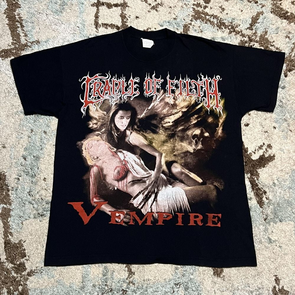 90s Cradle of Filth Vempire Shirt metal band short sleeve tee QT1989 ...