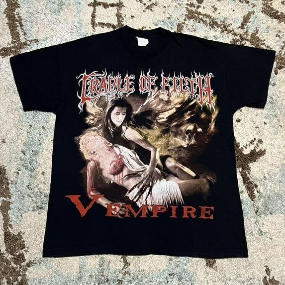 90s Cradle of Filth Vempire Shirt metal band short sleeve tee QT1989 ...