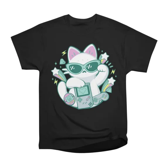 90s Cute Cat T-Shirt Tee Gift For Him Merch For Her Apparel For Friend ...
