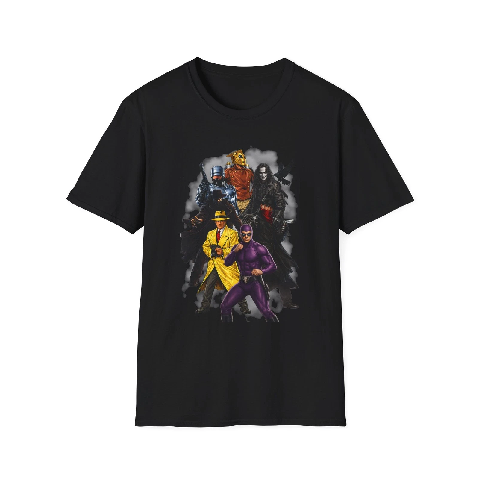 90s Dark heroes Vigilante Crew T-Shirt | Comic Hero Ensemble - Walmart.com