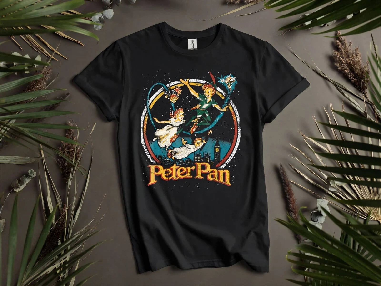 90s Disney Peter Pan Darling Family Wendy John Michael Starry Flight T ...