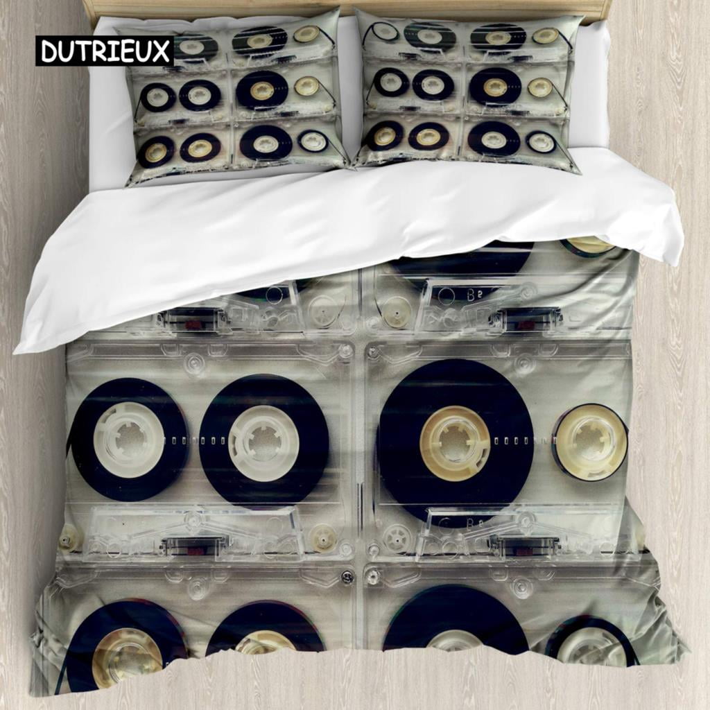 90s Duvet Cover Set 90's Letter and Stars on Striped Background with ...