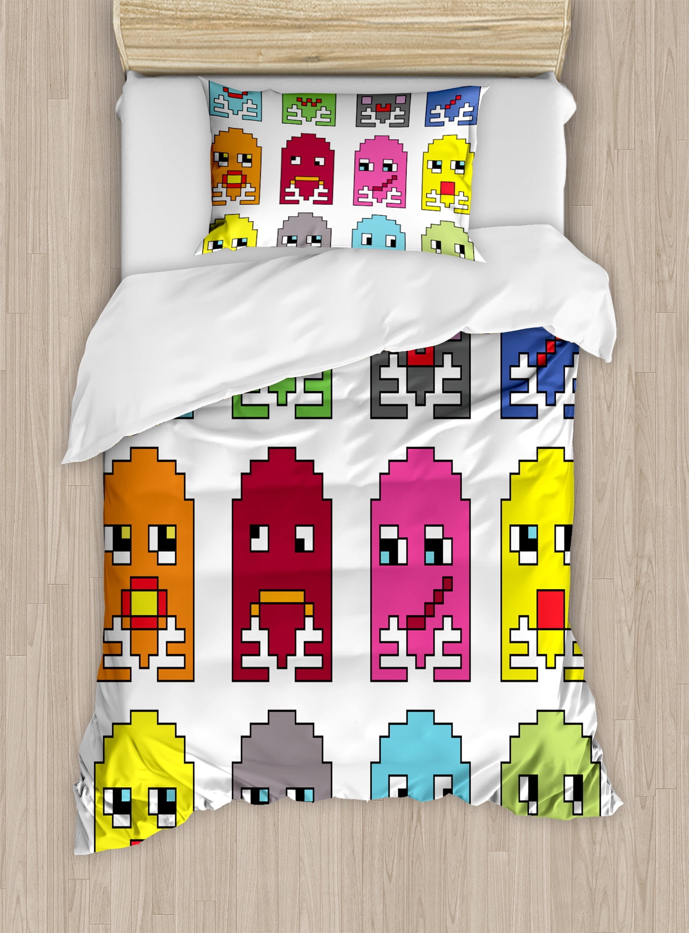 90s Duvet Cover Set, 90's Vintage Video Games Style Cartoon Showing ...