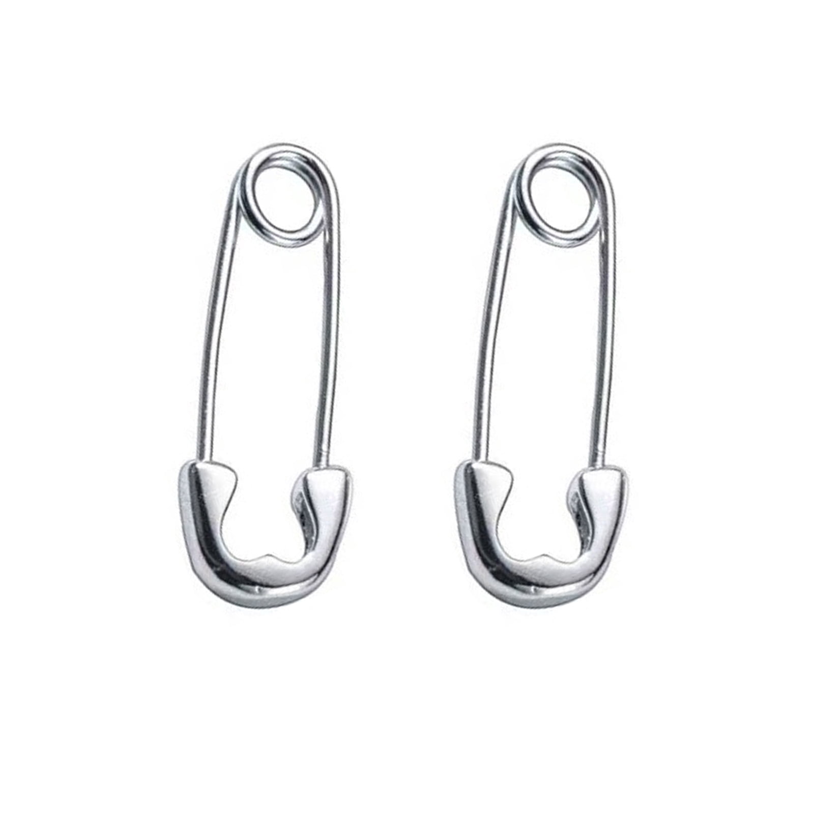 90s Encouraged Dirt Security Pin Student Earrings Outsider Rock Silver ...