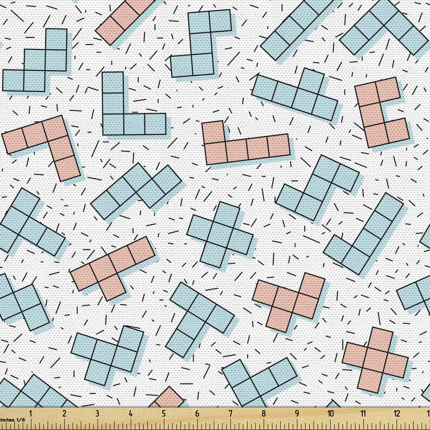 Ambesonne 90s Fabric by the Yard Upholstery, Retro Vintage Abstract, 10 ...