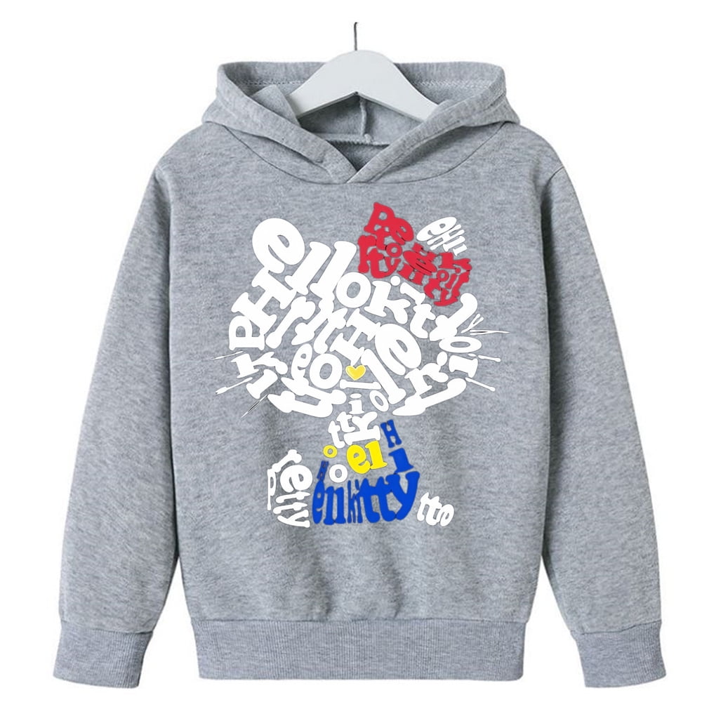 90s Fashion Hoodie Hello Kitty Children's Cute Sanrio Children ...