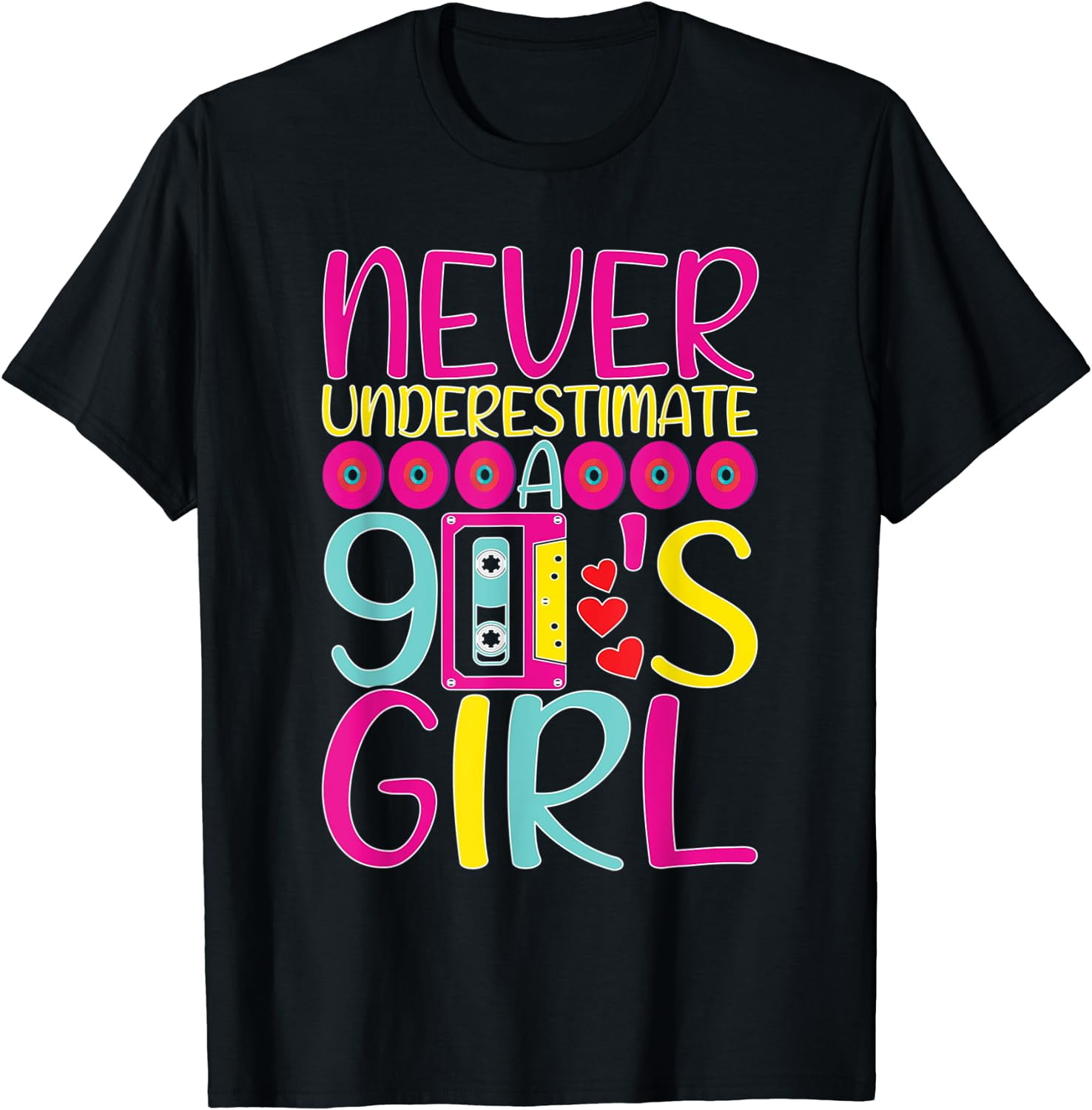 90s Girl Outfit 90s Costumes For Women Party The 90s T-Shirt Black Large - Walmart.com