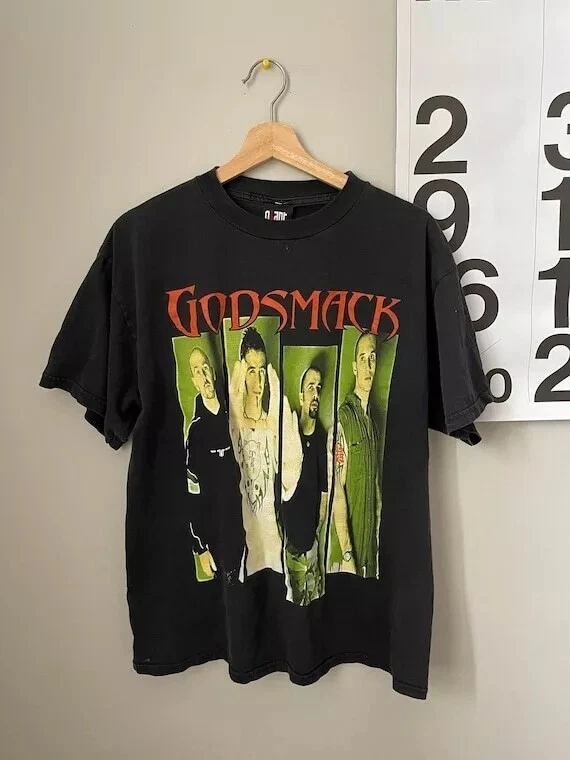 90s Godsmack Band Basic Black Retro Style Unisex T shirt Reprint S-5XL ...