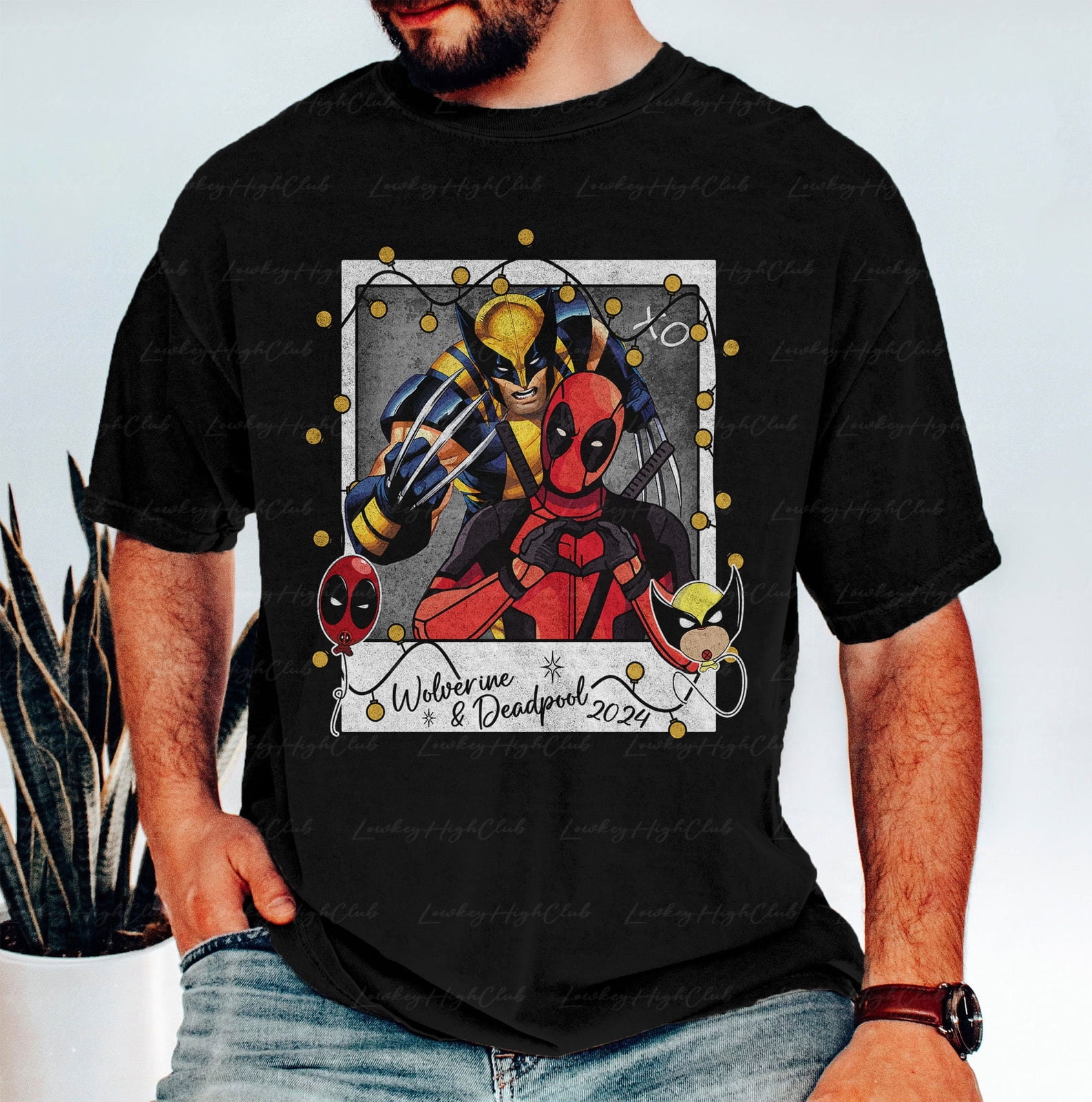 90s Graphic Deadpool Wolverine Polaroid Shirt Deadpool and Wolverine ...
