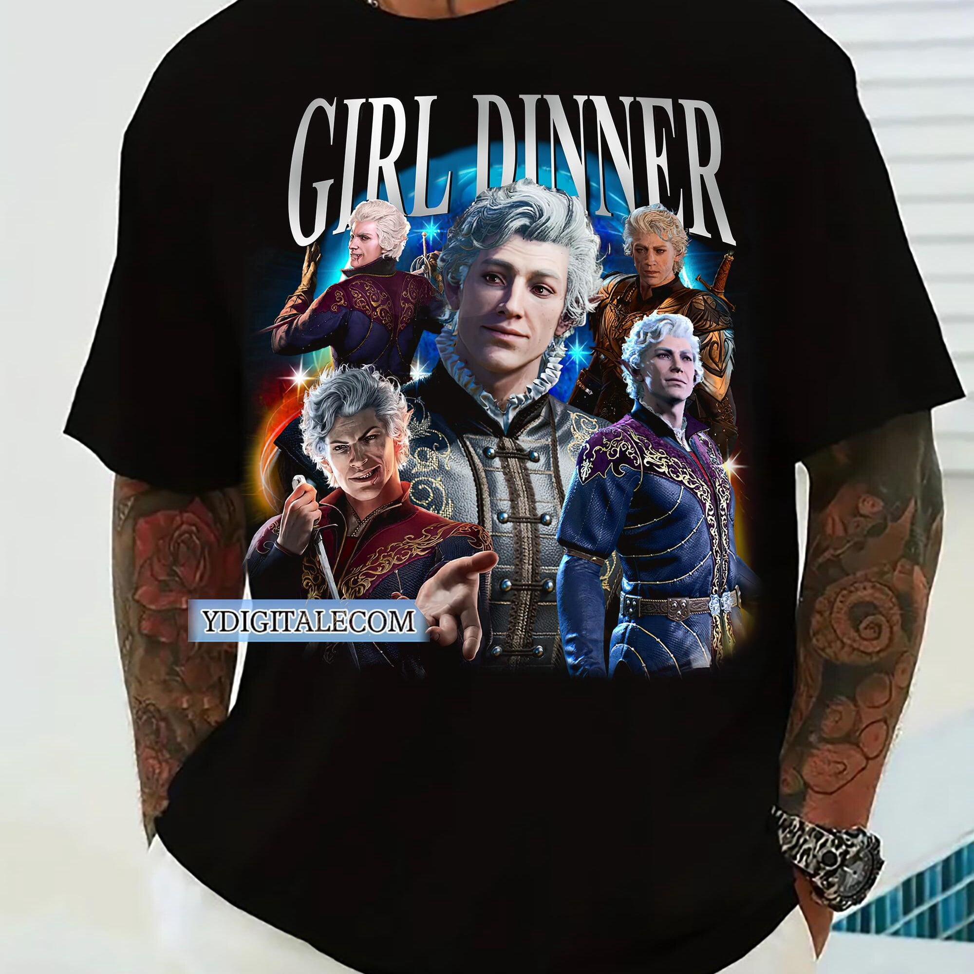 90s Graphic Style Astarion T-shirt Baldurs Gate 3 Game Gifts For Man ...