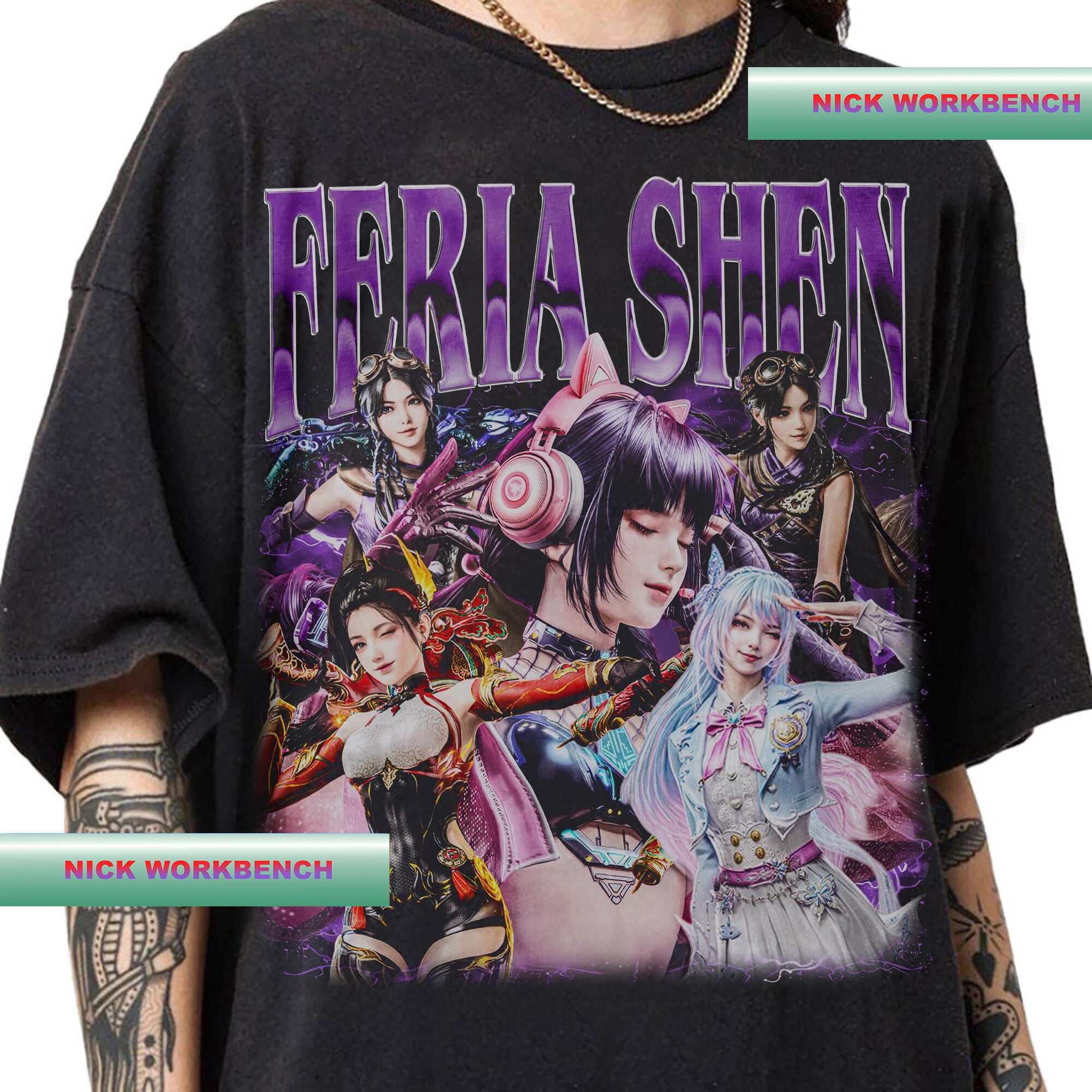 90s Graphic Style Feria Shen Naraka T-shirt Feria Shen T-shirt Gifts ...
