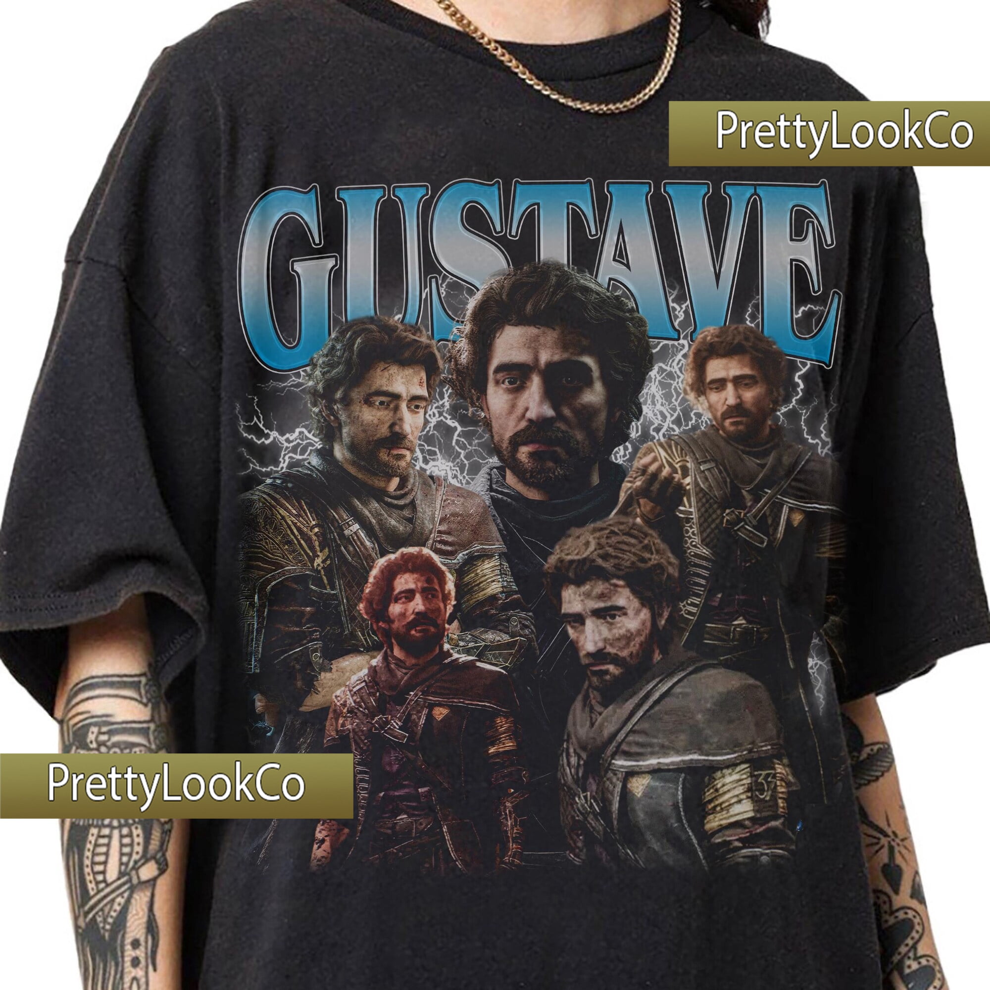 90s Graphic Style Gustave Expedition 33 T-shirt Expedition 33 Game T ...