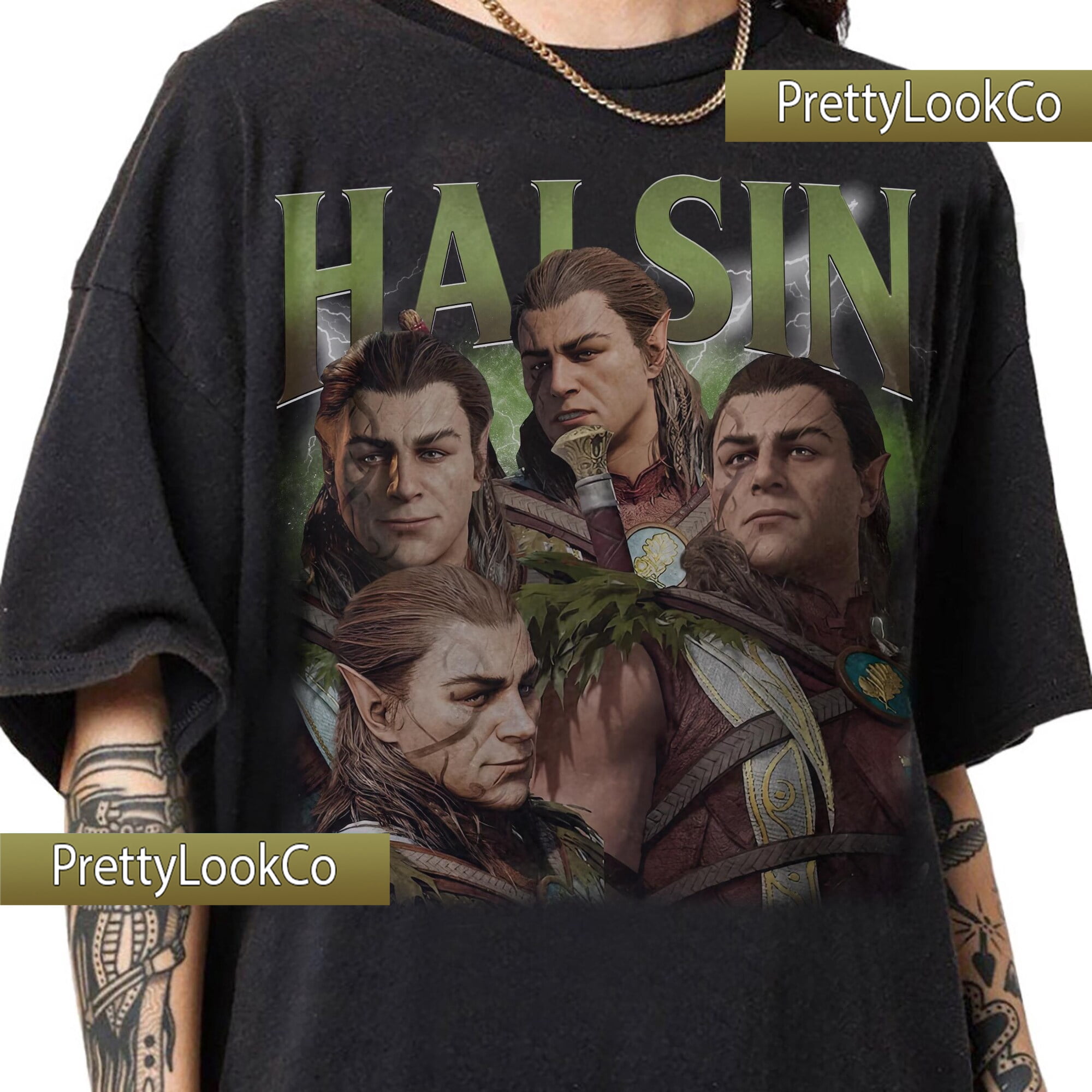 90s Graphic Style Halsin BG3 T-shirt Halsin Baldurs Gate 3 Game Gifts ...