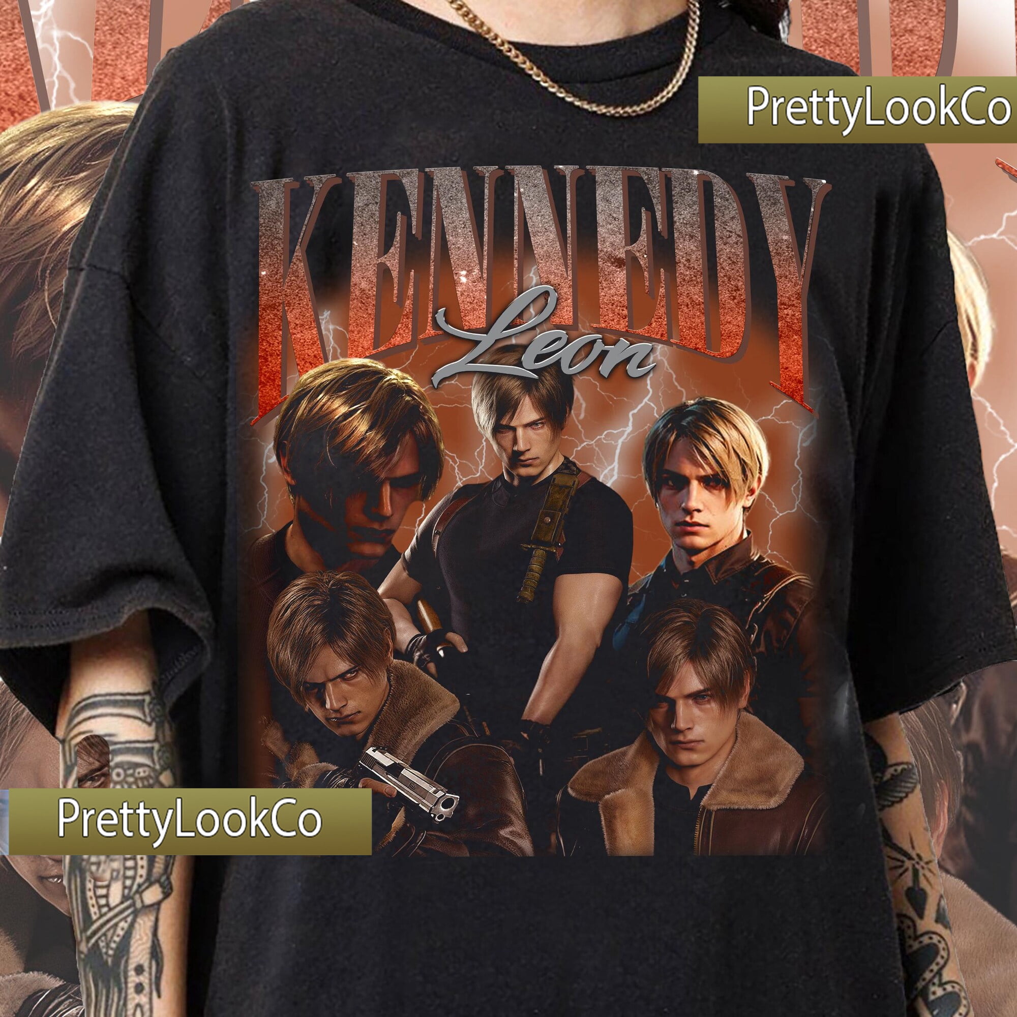 90s Graphic Style Leon S Kennedy 90s T-shirt Resident Evil Gifts For ...