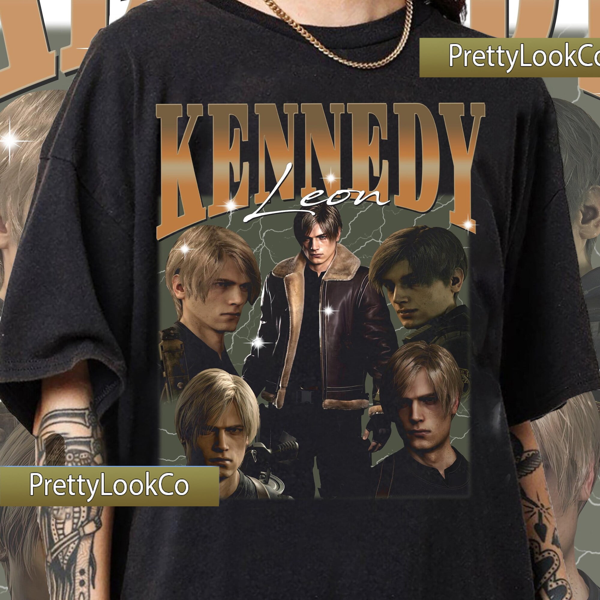 90s Graphic Style Leon S Kennedy T-shirt Resident Evil IV Gifts For Man ...