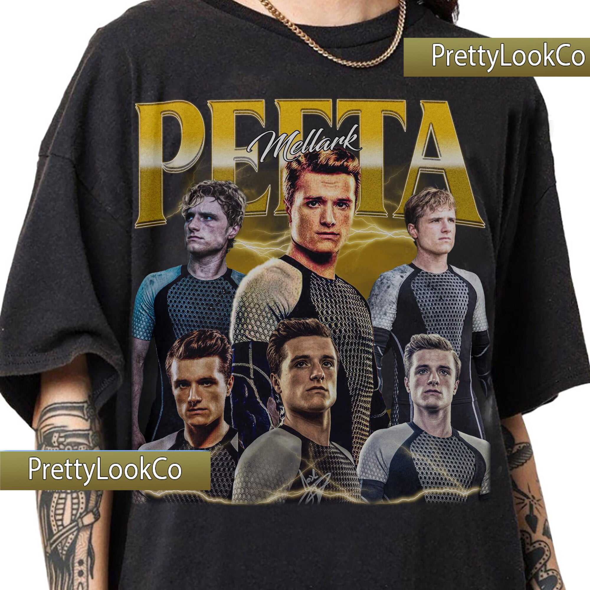 90s Graphic Style Peeta Mellark T-shirt The Hunger Games Gifts For Man ...