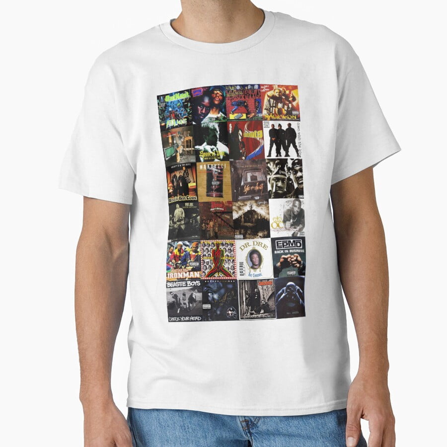 90s Hip Hop Classics Part 2 Golden Age Rapper Group Photo Grid T-Shirt ...