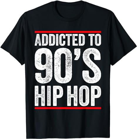 90s Hip Hop Lover Gangster Rap Clothing Old School Retro T-Shirt ...