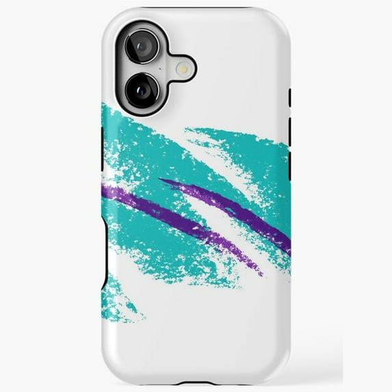 90s Jazz Cup Pattern Retro Wave Abstract Blue Teal Design Case with ...