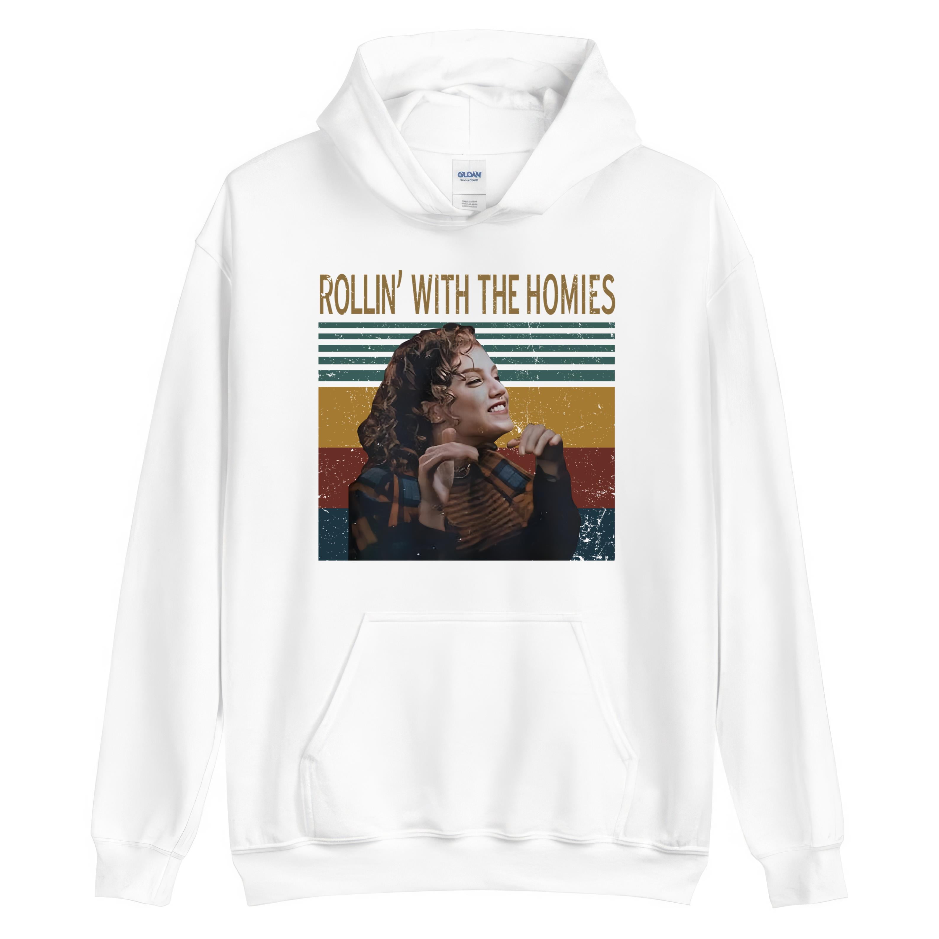 90s Movie Inspired Rollin' With My Homies Graphic Tee - Walmart.com