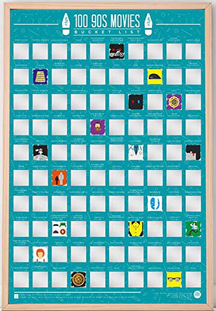 90s Movies Poster 100 Bucket List Scratch Poster - Walmart.com