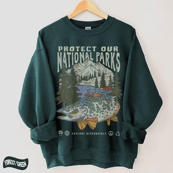 90s National Parks Unisex Sweatshirt Granola Girl Shirt Respect the ...