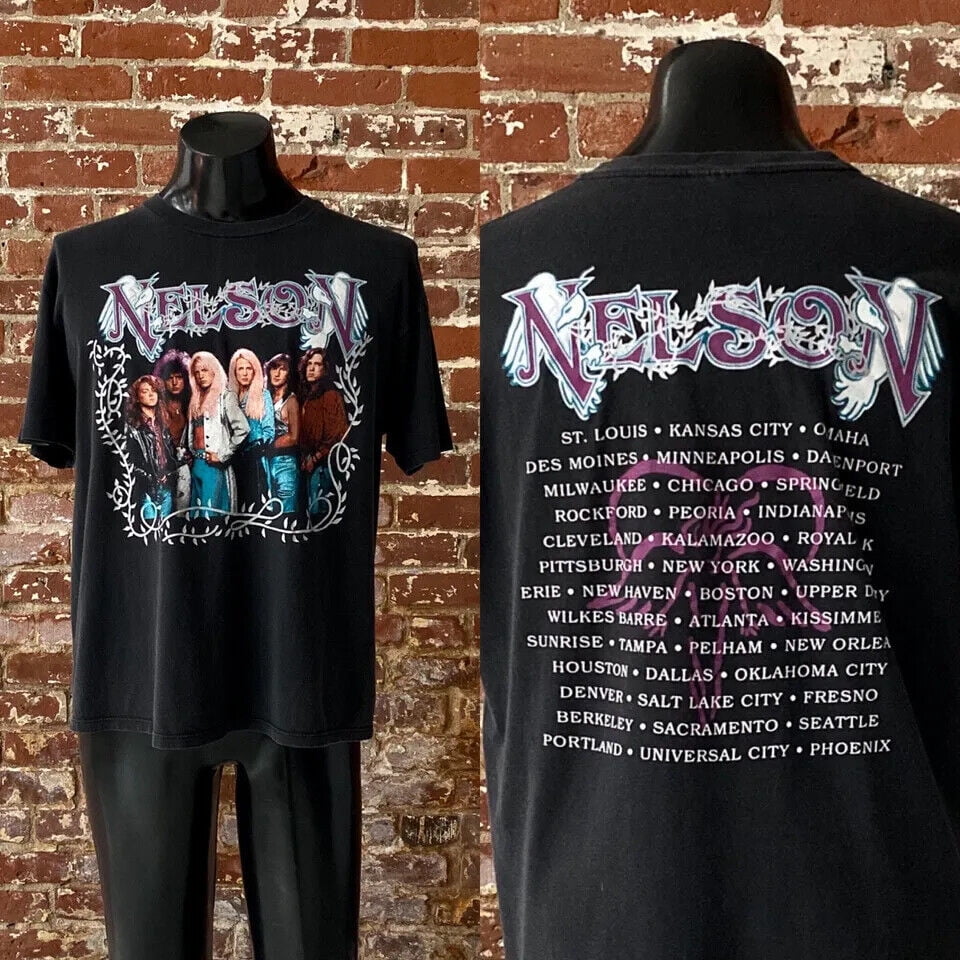 90s Nelson Tour T-Shirt. Vintage 1990 Nelson Hair Metal Rock Band Tour ...
