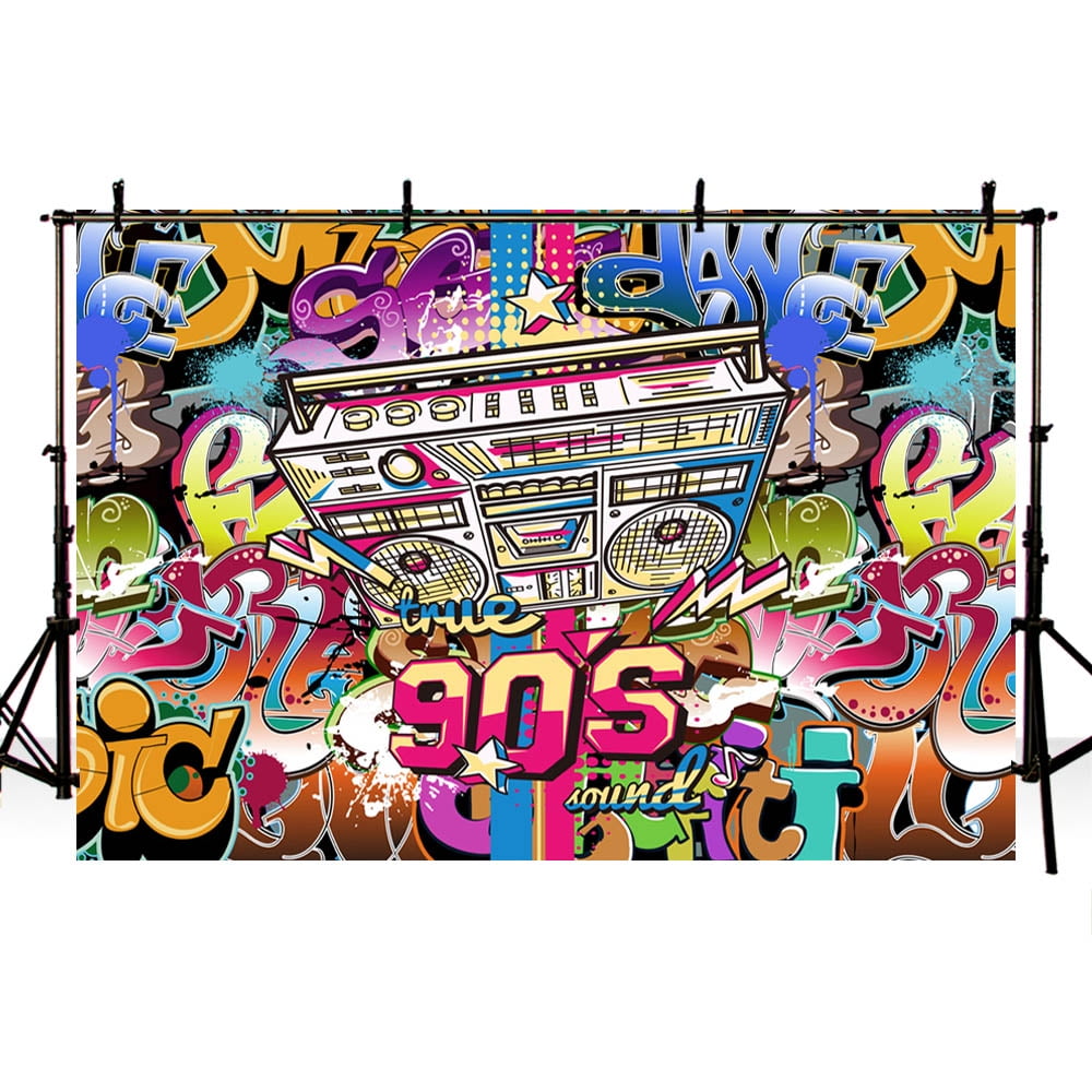 90s Party Backdrop 80s Style Disco Music Adult Birthday Decor ...