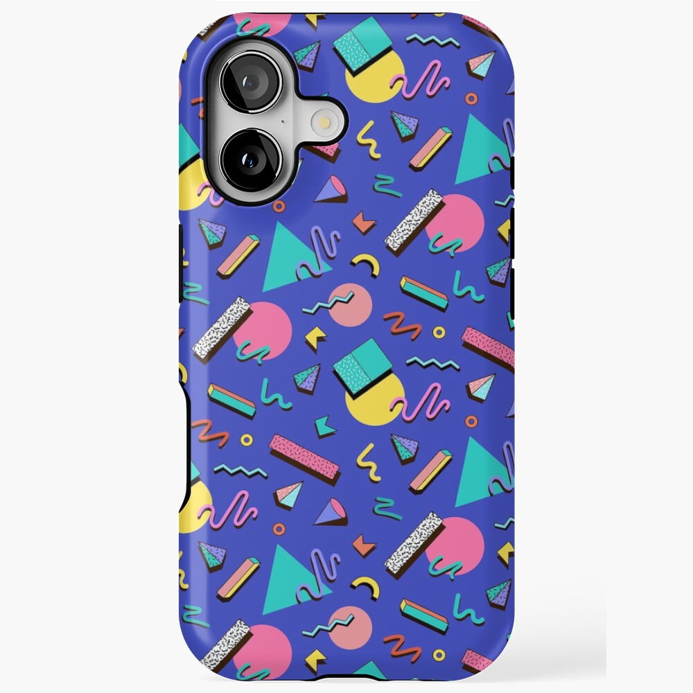90s Pattern Retro Throwback Phone Case with iPhone 11 to 17 Pro Max ...