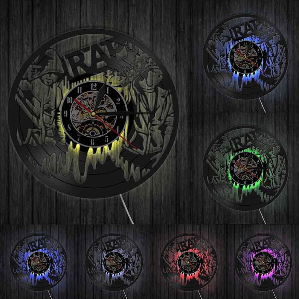 90s Rap Wall Art Wall Clock Hip Hop Vintage Vinyl Record Wall Clock ...