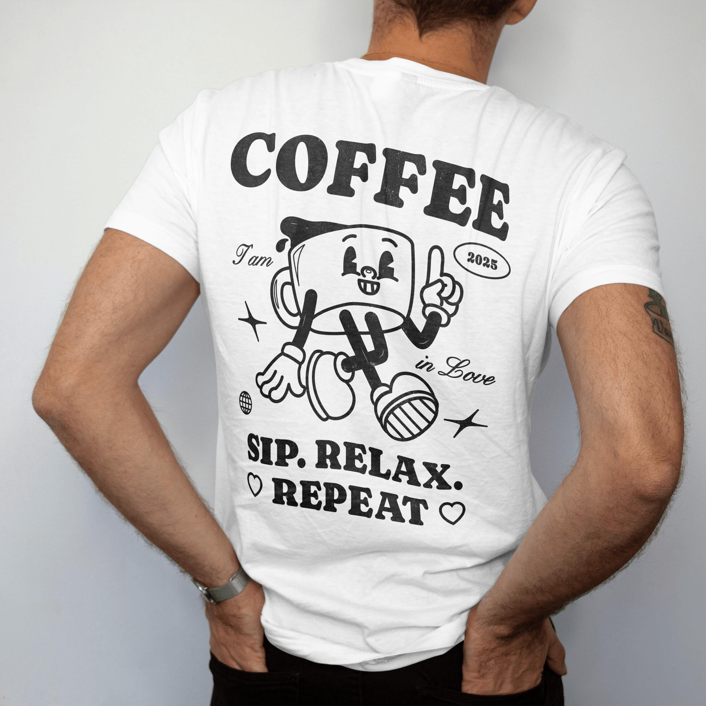 90s Retro Coffee Shirt – Back Print Tee, Aesthetic Coffee Lovers Gift ...