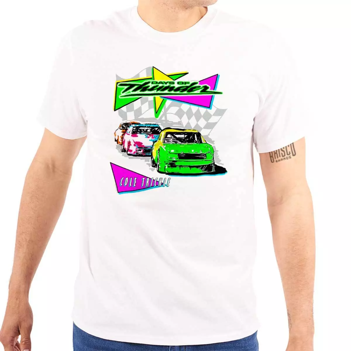 90s Retro Days of Thunder Cole Trickle Car Mens Casual Crewneck T ...