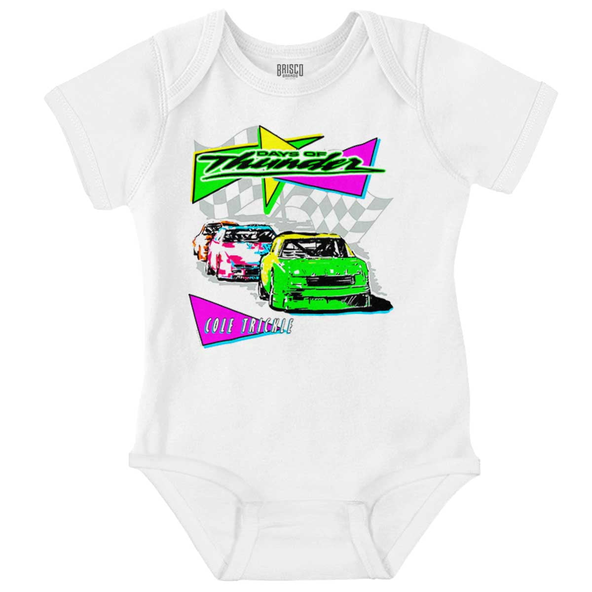 90s Retro Days of Thunder Racecars Bodysuit Jumper Boys Infant Baby ...