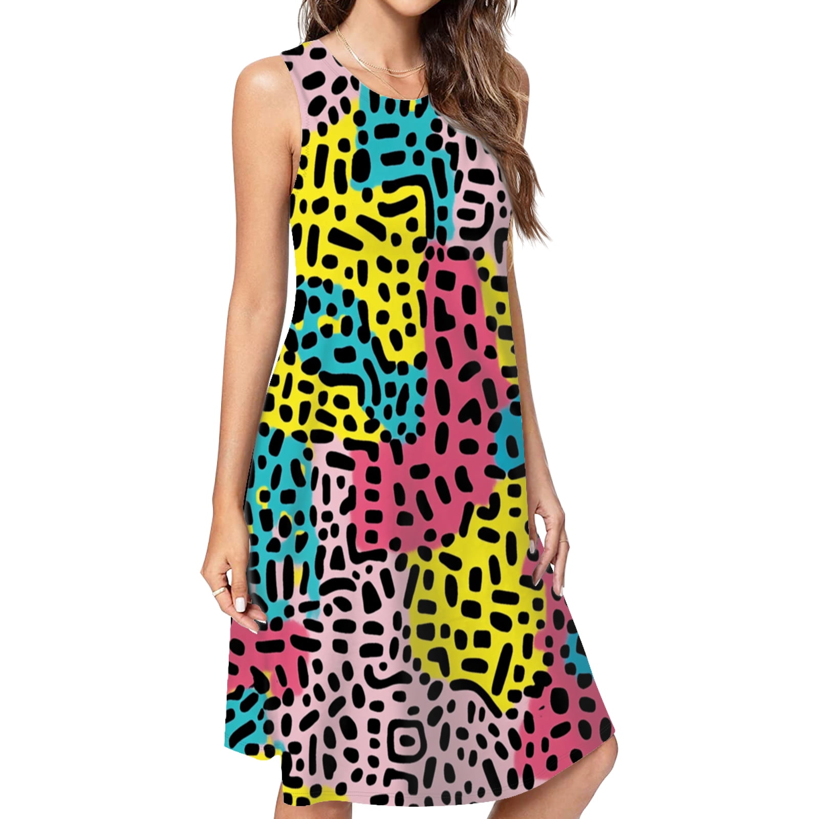 90s Retro Memphis Style Dress Elegant Party Dresses Evening Dresses ...
