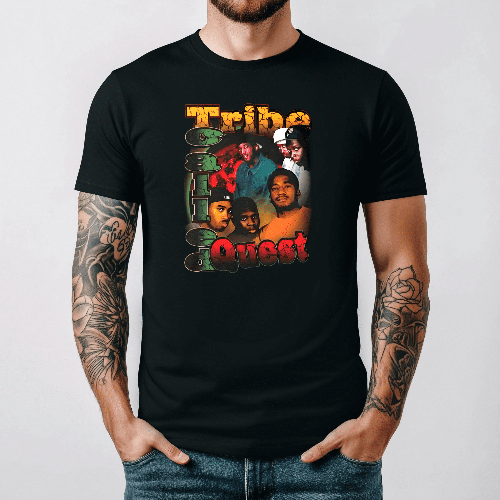90s Retro Rap Hip Hop Jazz Music Group Vintage Nostalgia Graphic Tee ...