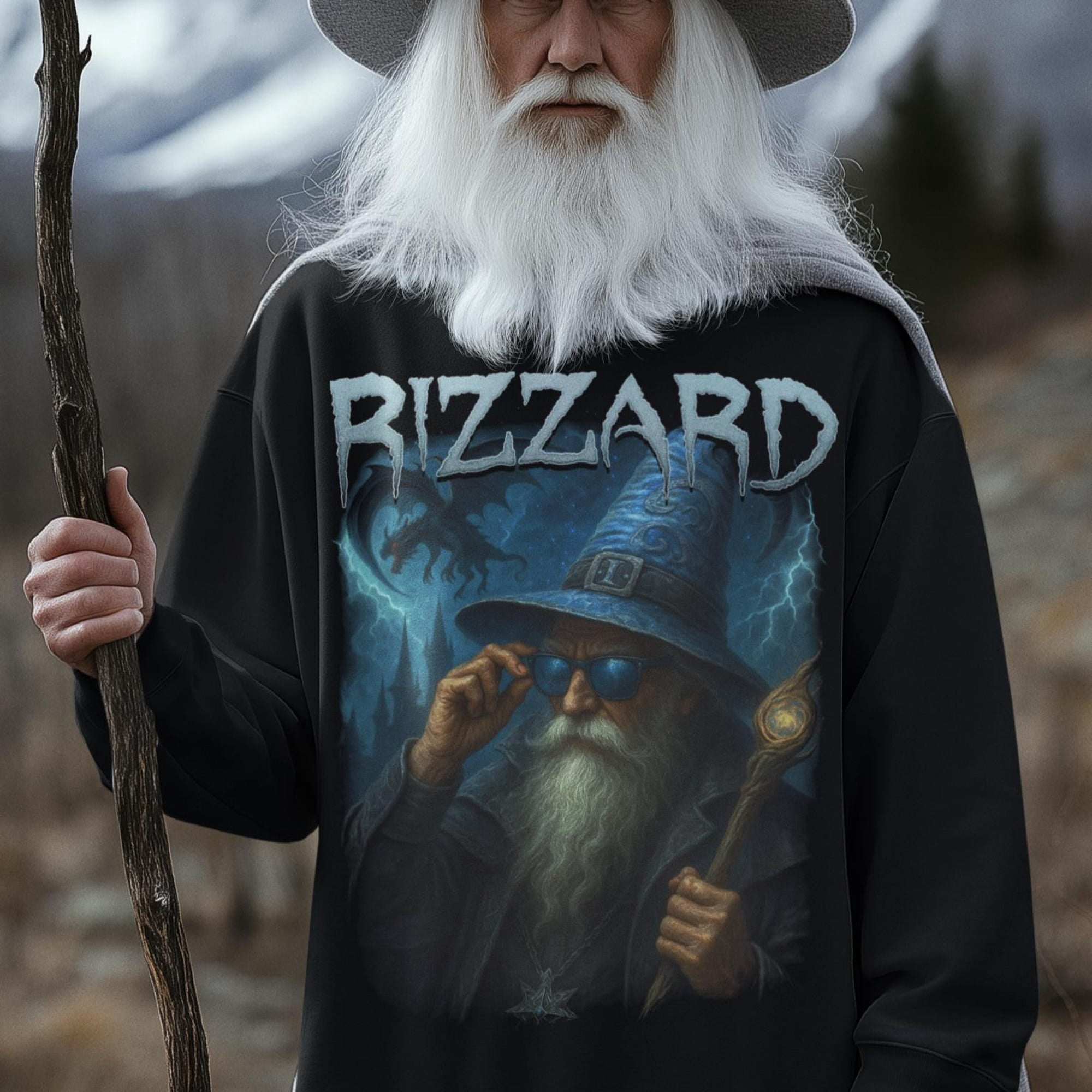 90s Retro Rizzard Wizard Fantasy Wizard Dragon Catstle TShirt Funny ...