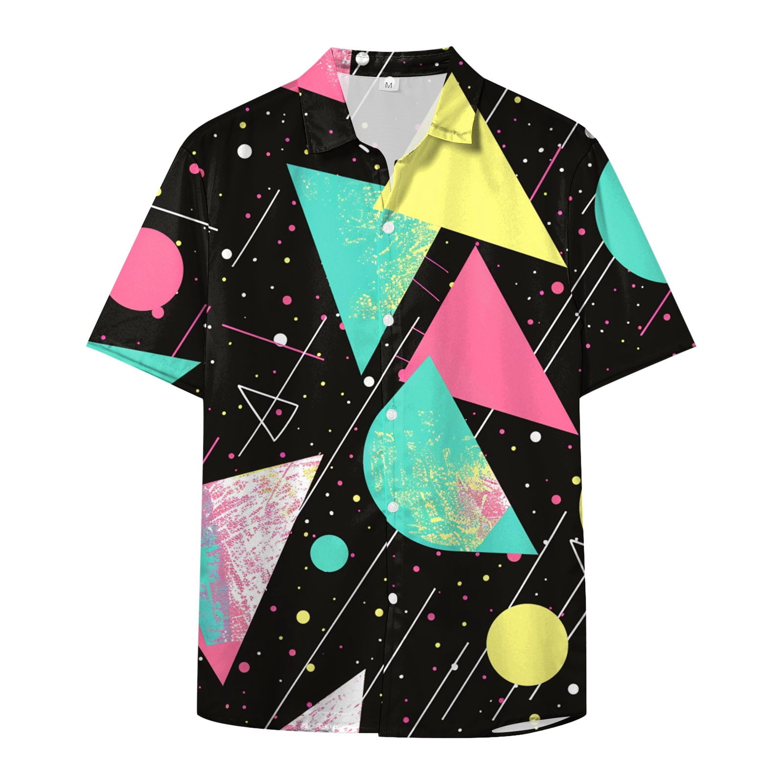 90s Shirt 80s Shirts for Men 80s 90s Disco Retro Casual Button-Down ...