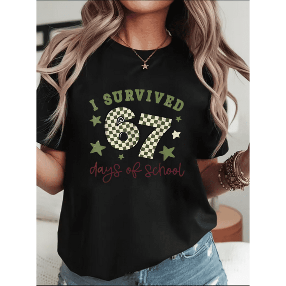 90s Style Six Seven Meme Survived 67 Days of School up to Size 5XL ...