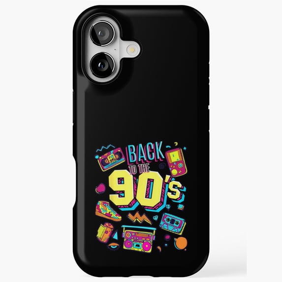 90s Survival Kit Retro Graphic Design Phone Case with iPhone 11 to 17 ...
