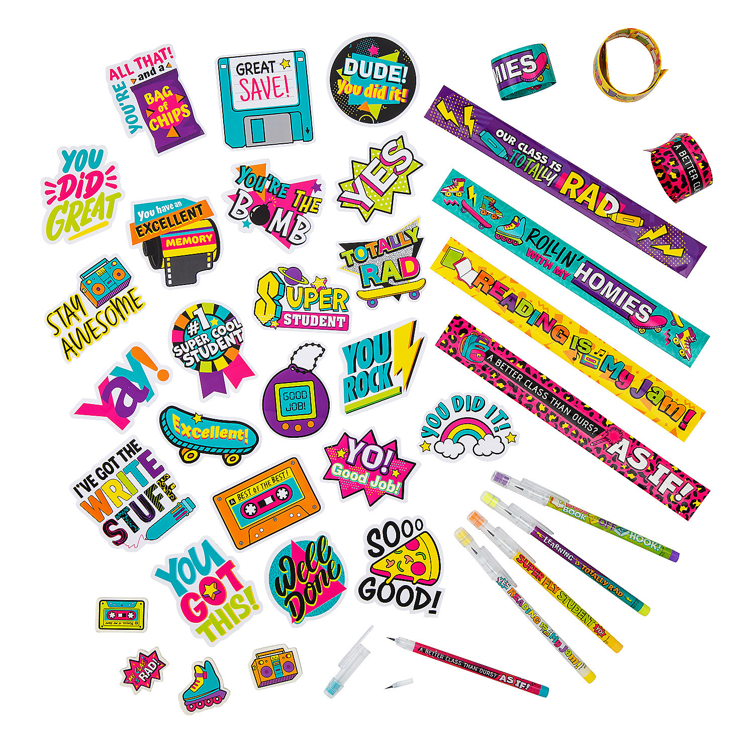 90s Theme Classroom Reward Assortment Bulk 136 Pc - Walmart.com