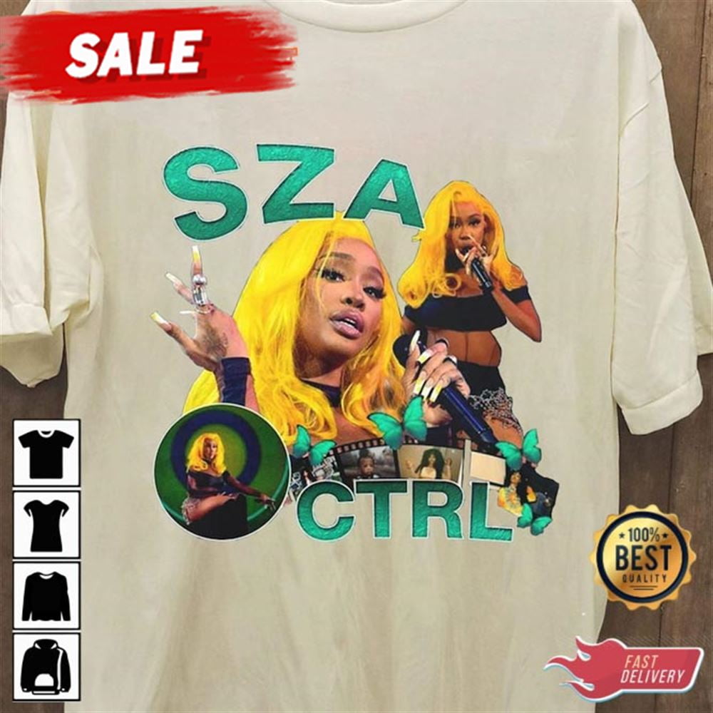 90s Top Trend Sza New Ctrl Music Rnb Singer T-shirt - Walmart.com