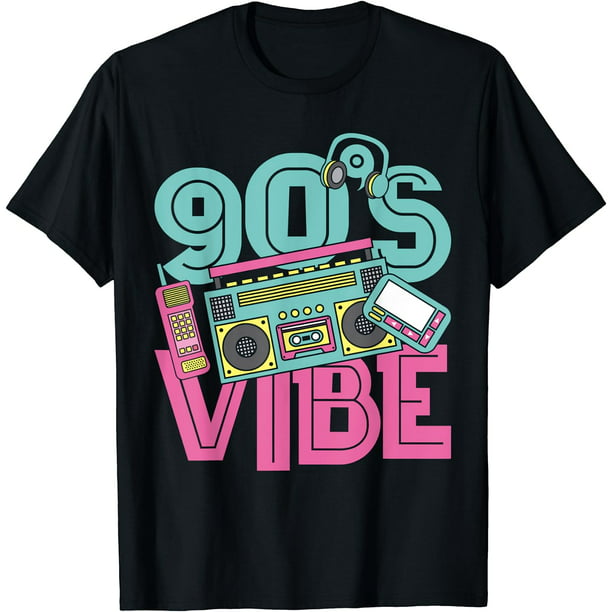 90s Vibe Vintage 1990s Music 90s Costume Party Nineties T-Shirt ...
