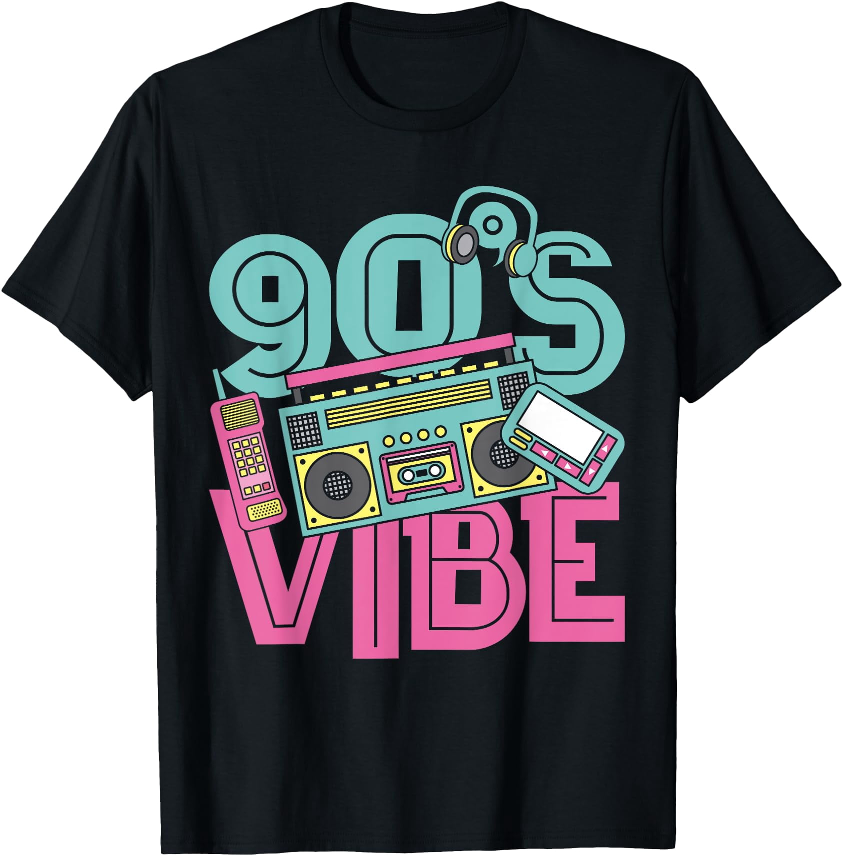 90s Vibe Vintage 1990s Music 90s Party Nineties T-Shirt,White Color ...