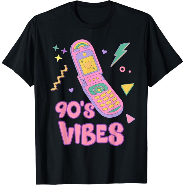 90s Vibes Flip Phone 90s Nostalgia T-Shirt - Walmart.com