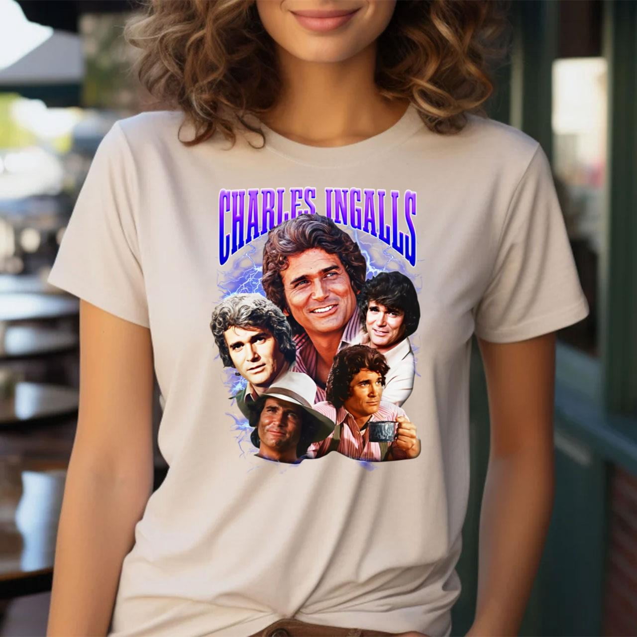 90s Vintage Charles Ingalls bootleg T-Shirt, Little House on the ...