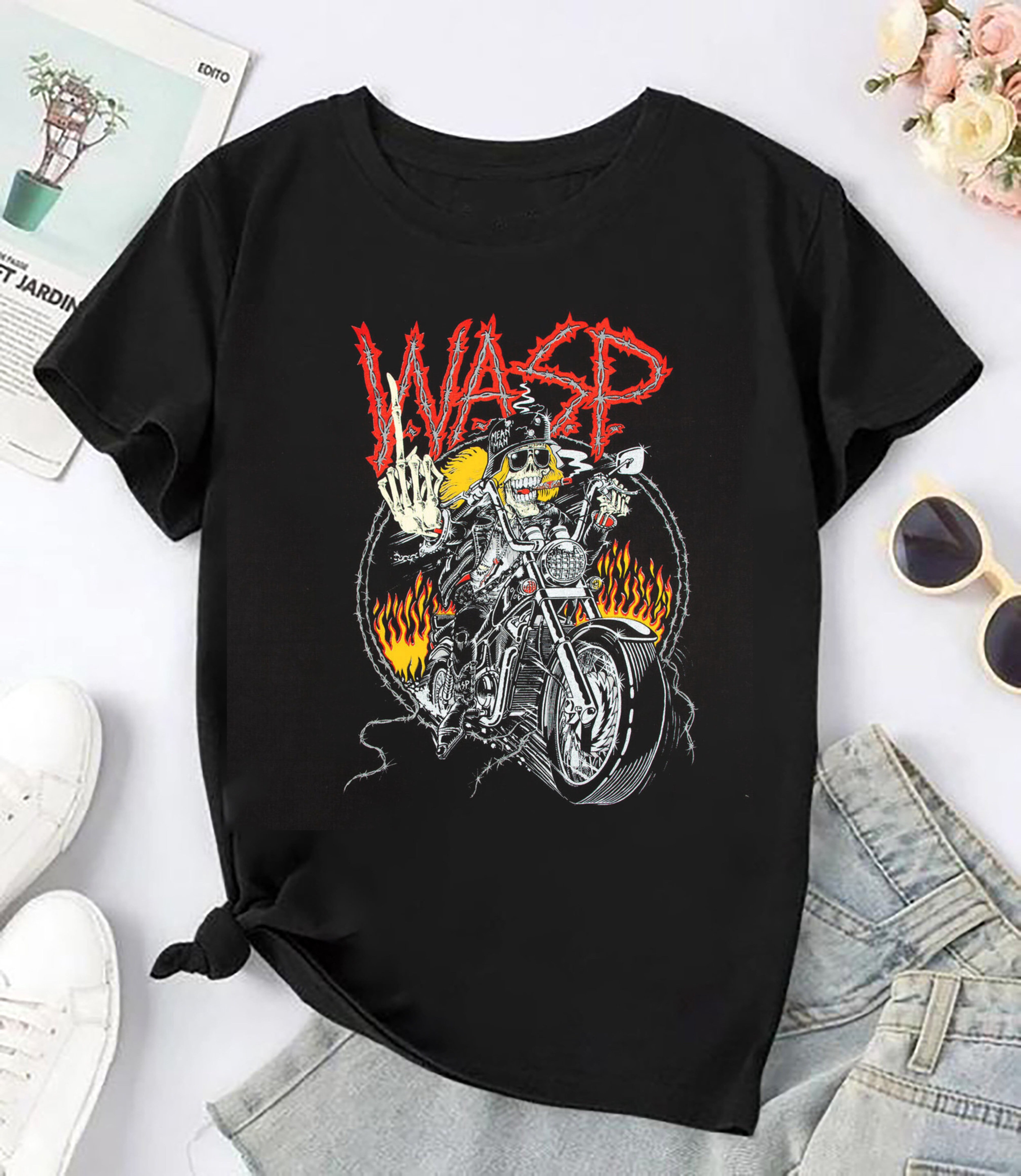 90s Vintage WASP Band T-Shirt, WASP Band 2024 Tour Shirt, Heavy Metal Band WASP Graphic Shirt ...