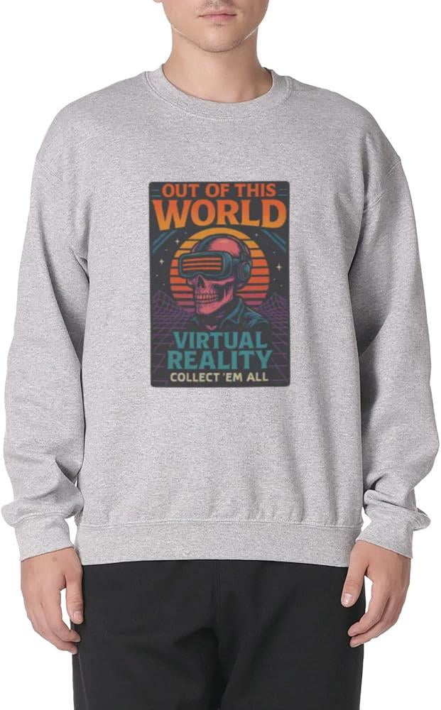 90s Virtual Reality Headset Neon Retro Tech Gamer Scene Sweatshirt, for ...