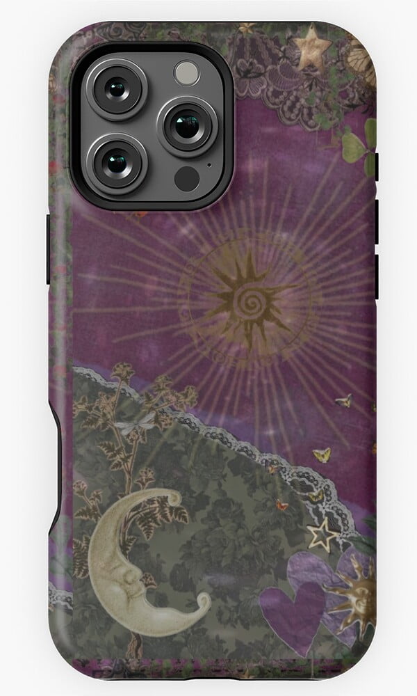 90s Whimsygoth Celestial Sun Moon Phone Case for iPhone 16 15 14 13 12 ...