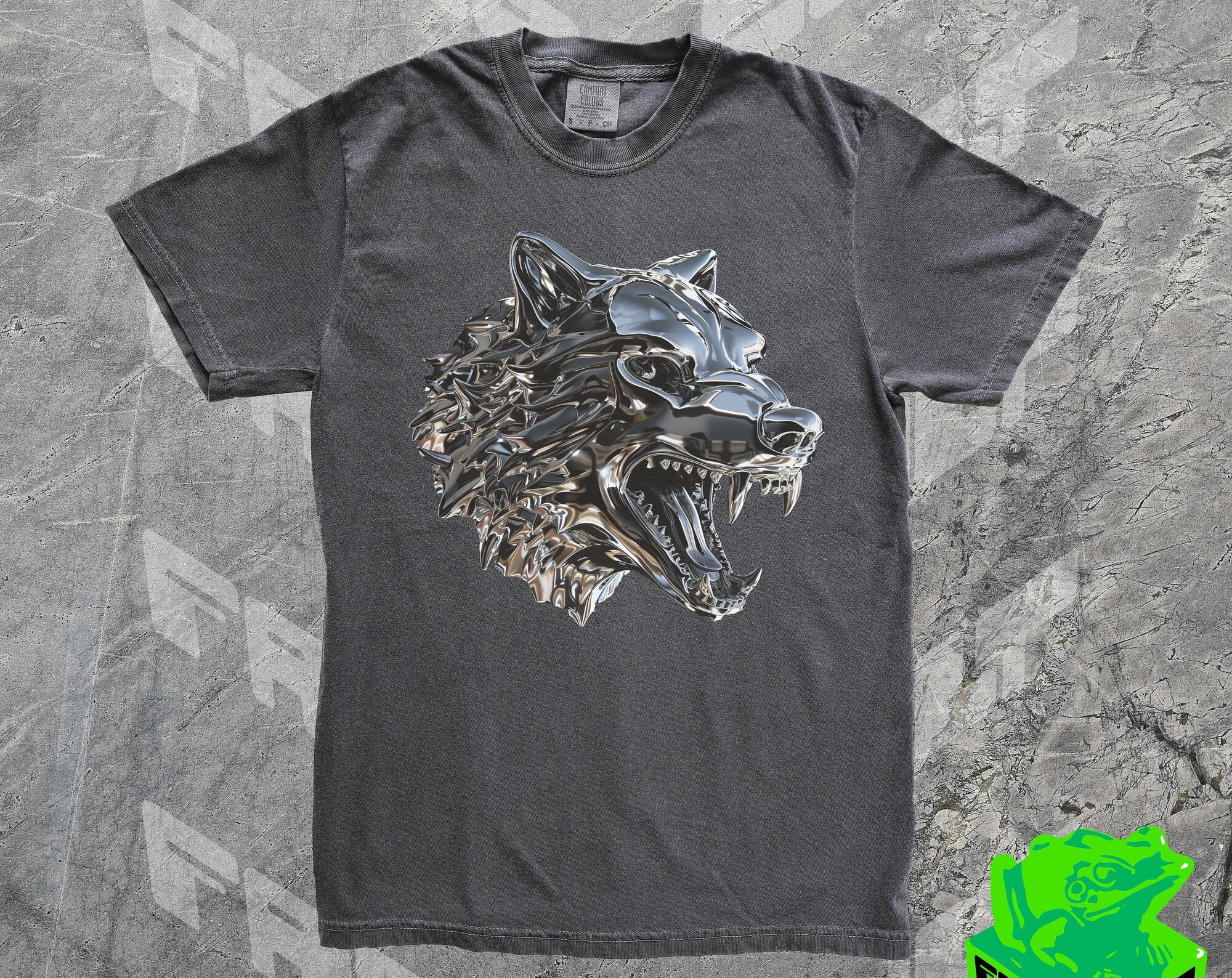 90s Y2k Wolf Shirt Alpha Chrome Werewolf Graphic Tee Pump Cover 2000s ...
